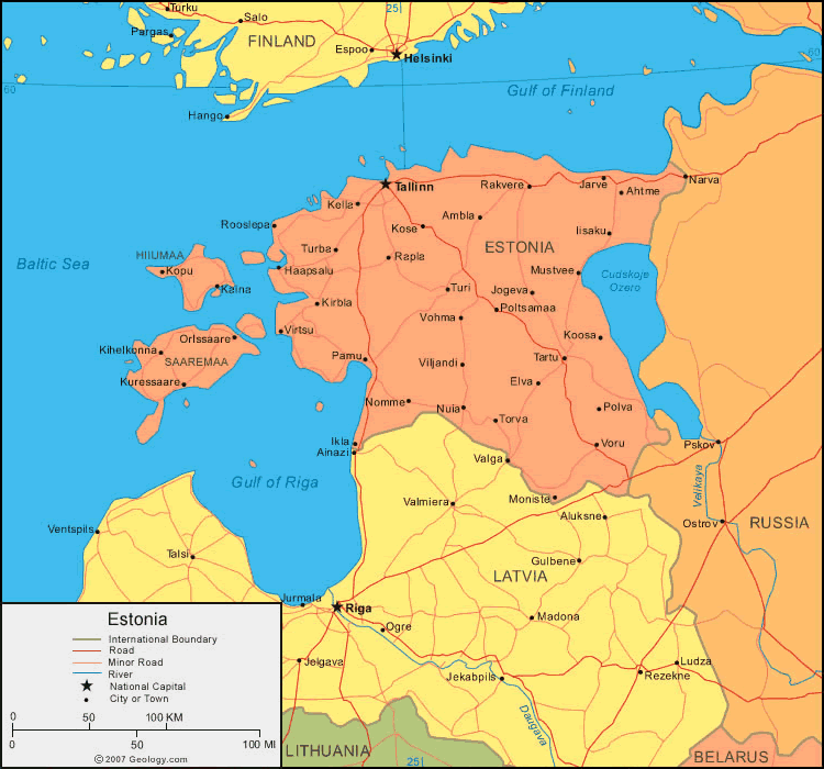 Estland Karte - Estland
