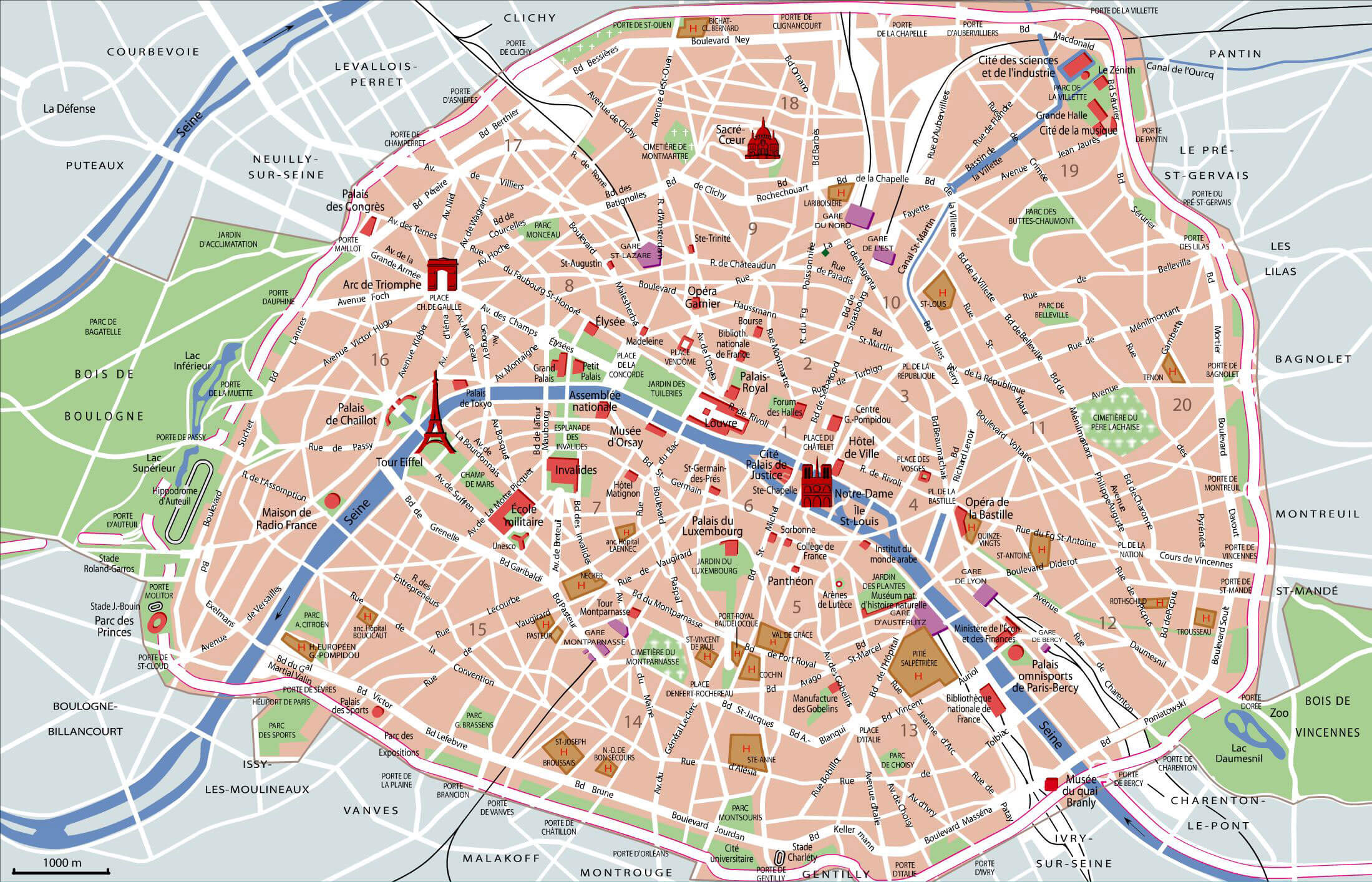 Paris Frankreich Karte