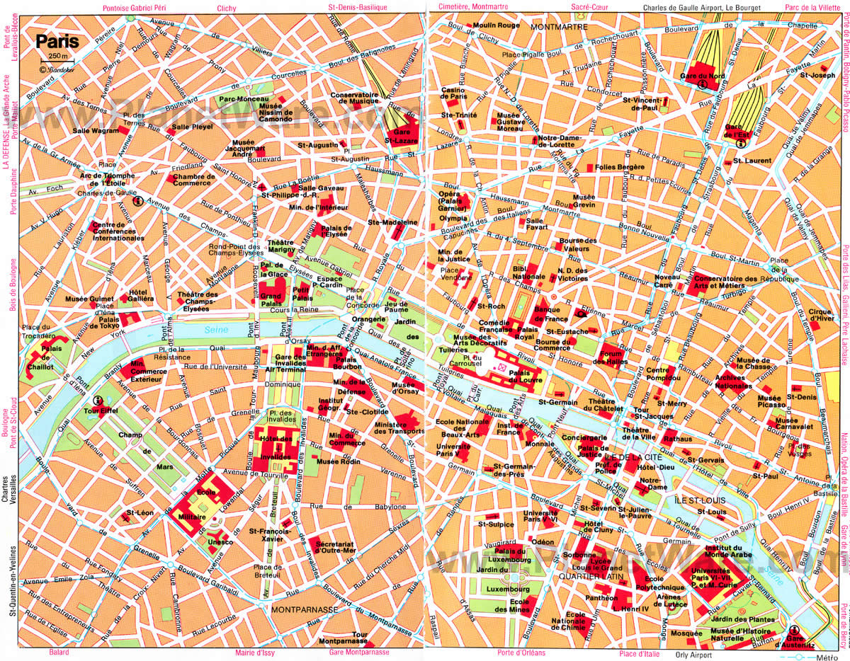 Paris Frankreich Karte