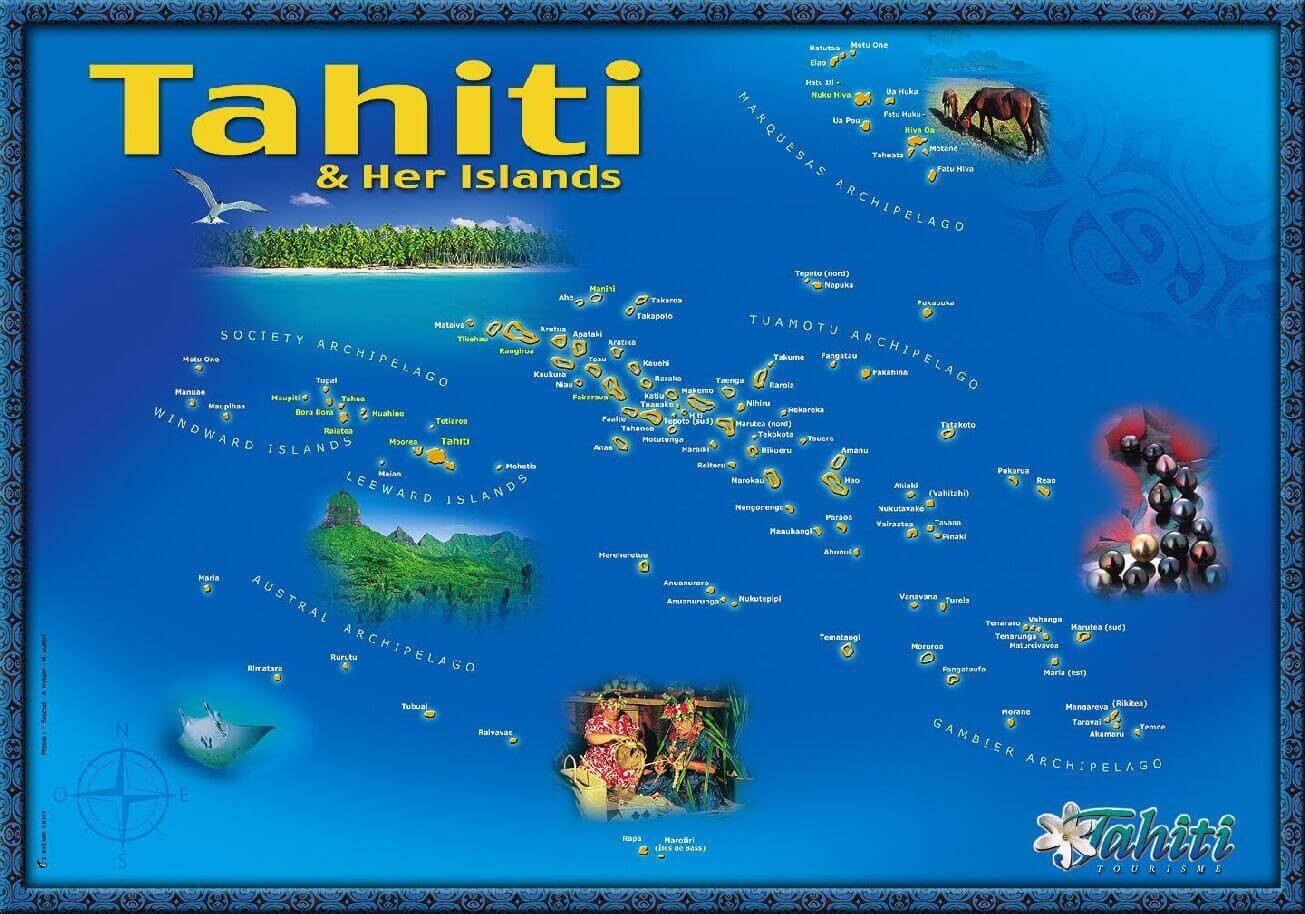 Französisch Polynesien Karte - Französisch Polynesien