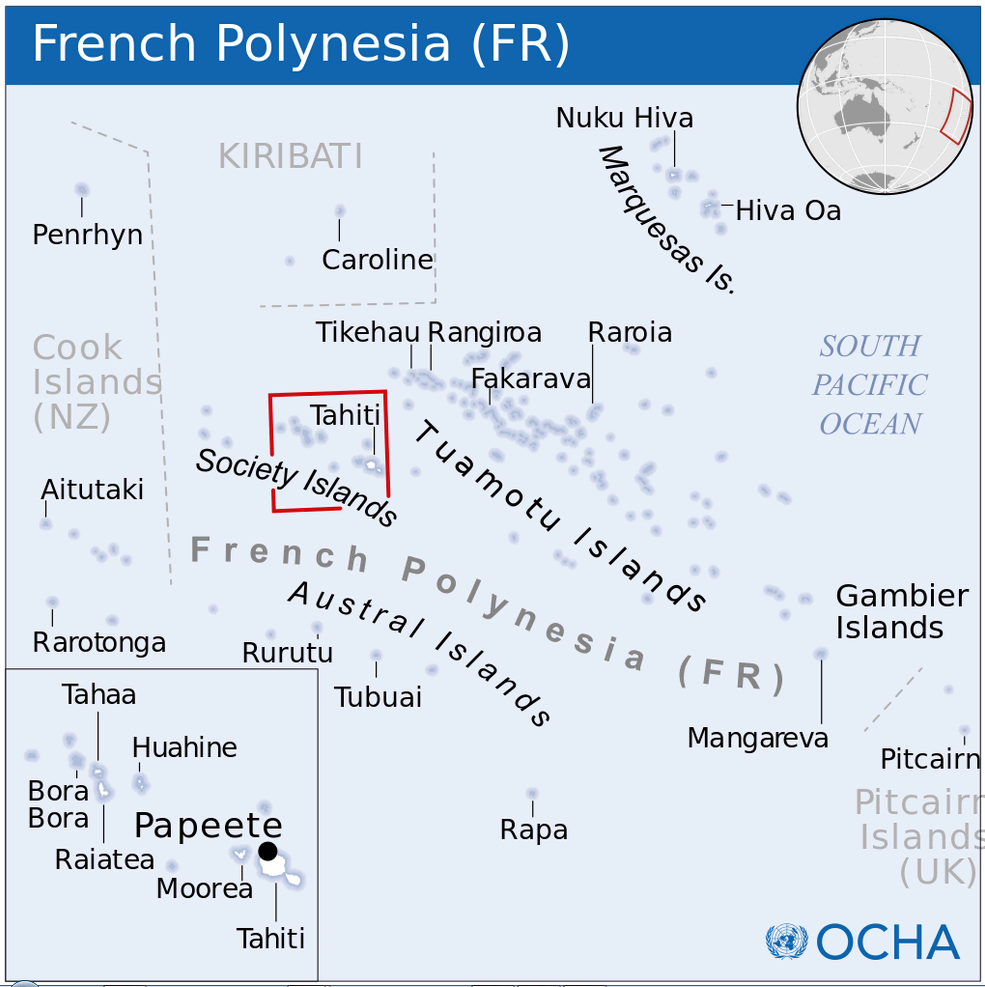 Französisch Polynesien Karte - Französisch Polynesien