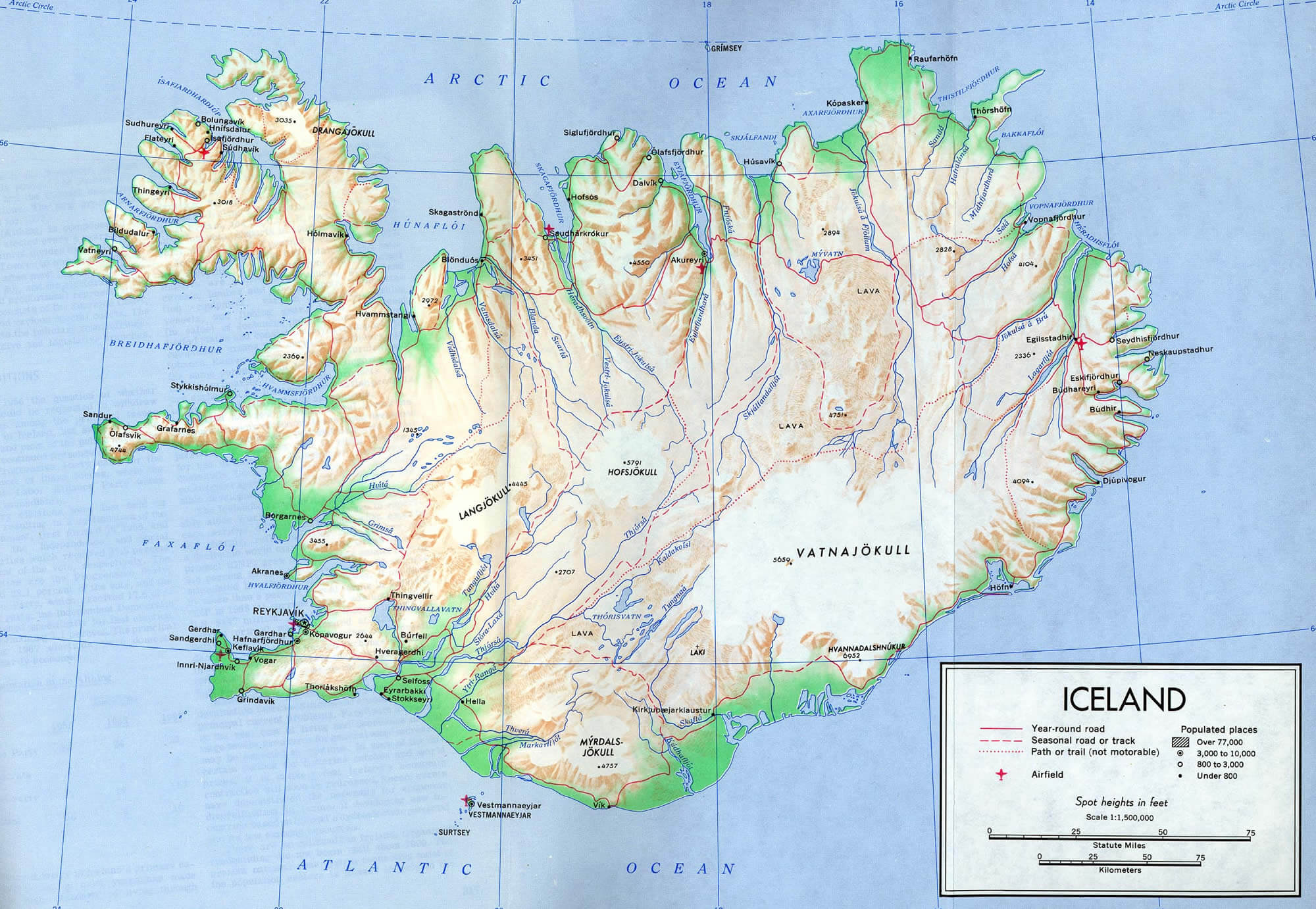 Island Karte - Island