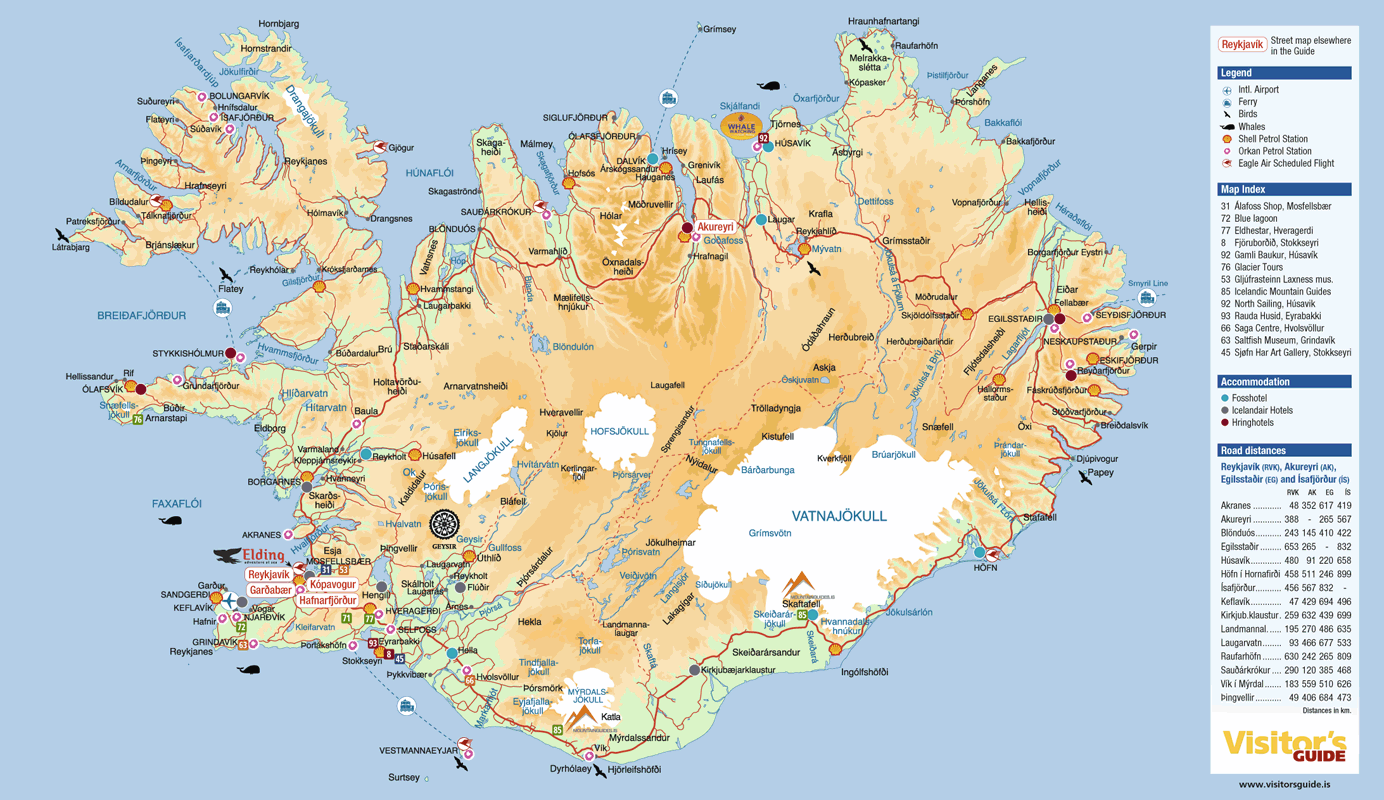 Island Karte - Island
