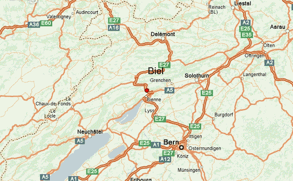 Biel Bienne Karte - Schweiz