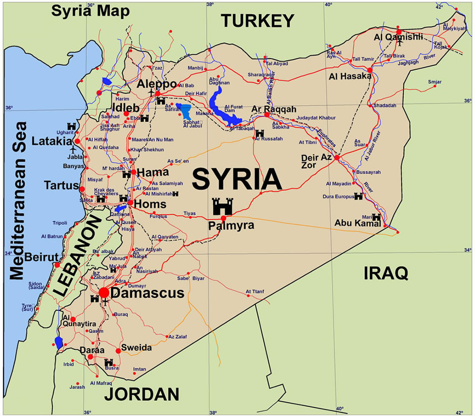 Deir ez Zor Karte - Syrien