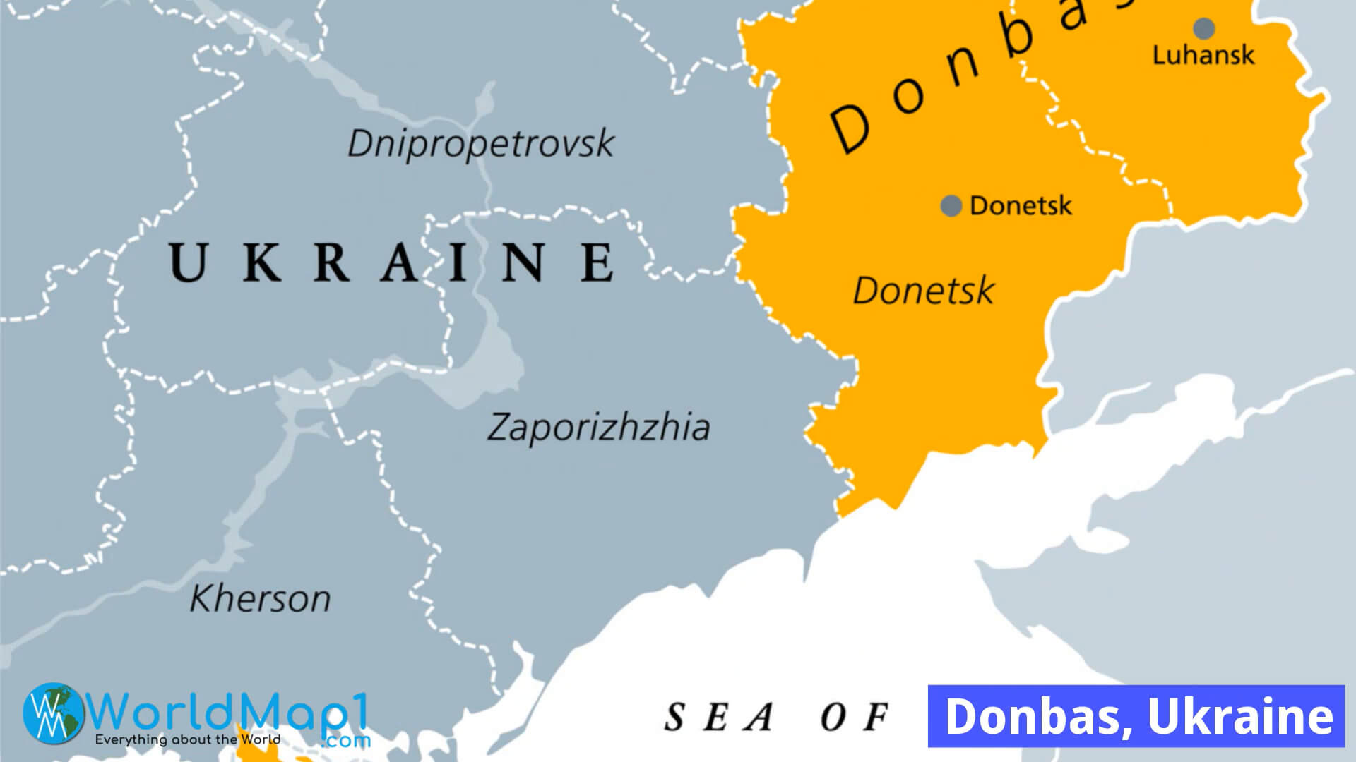 Donetsk Karte - Ukraine