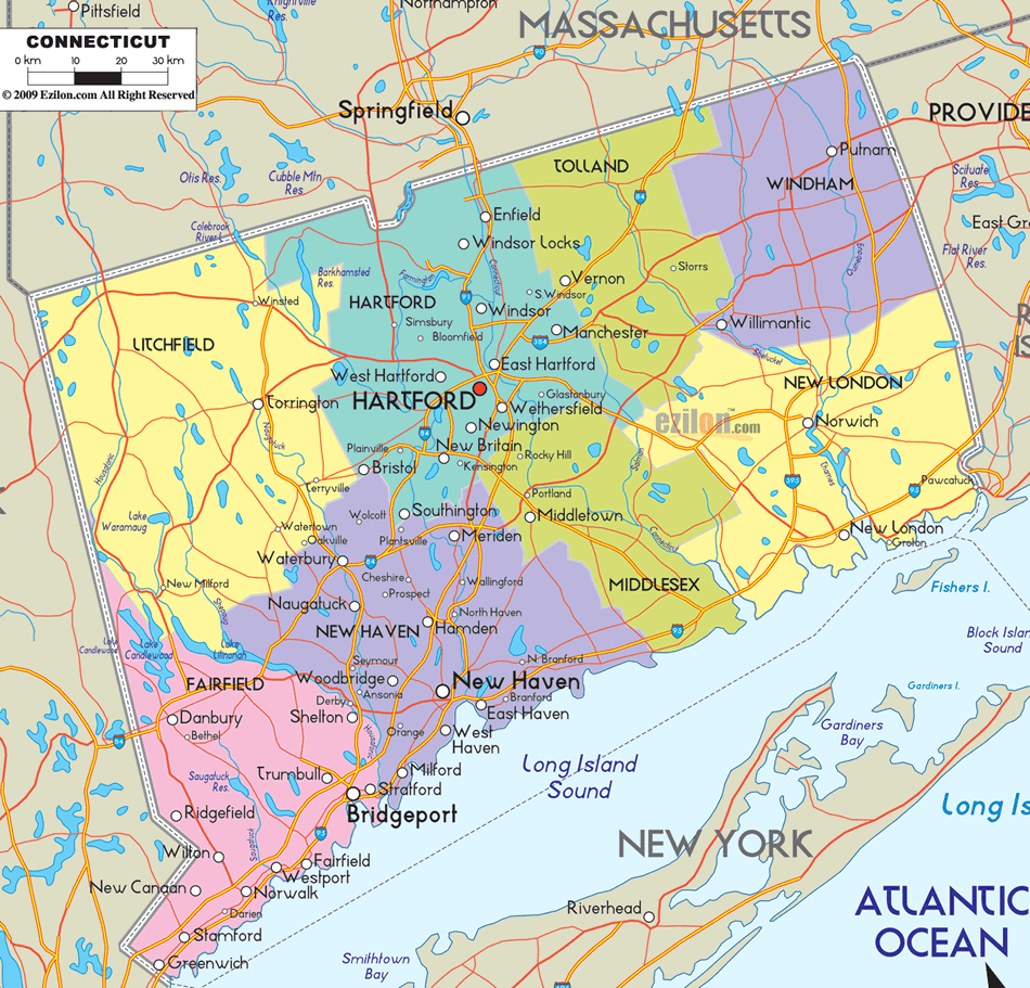 Stratford Connecticut Karte - Vereinigte Staaten