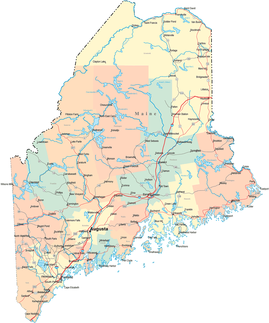 Auburn Maine Karte - Vereinigte Staaten