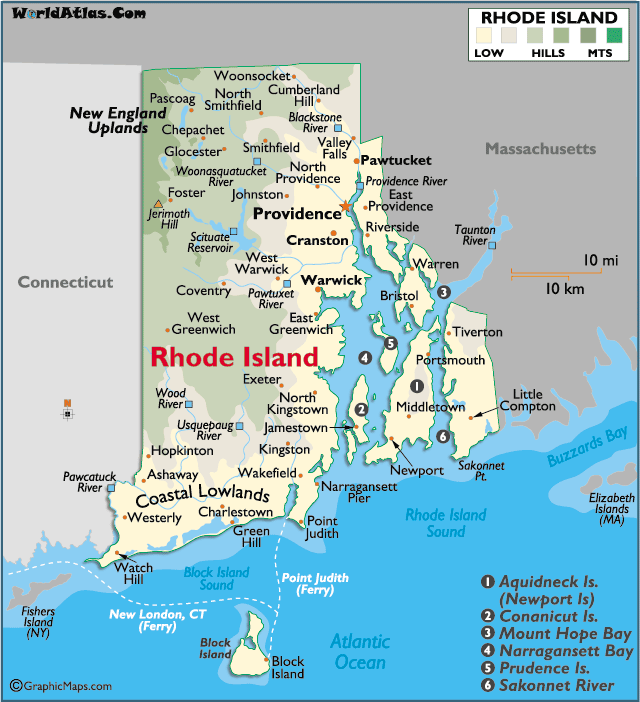 Westerly Rhode Island Karte - Vereinigte Staaten